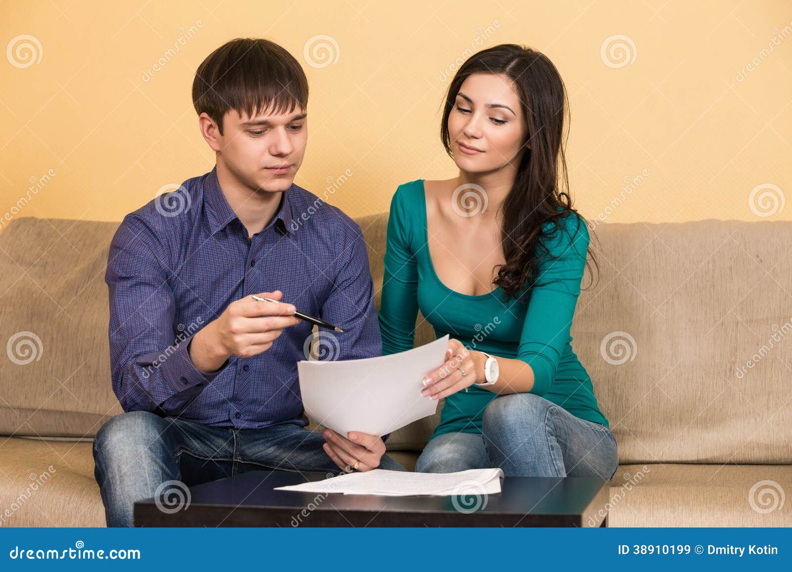 Couple signs documents stock image. Image of professional - 38910199