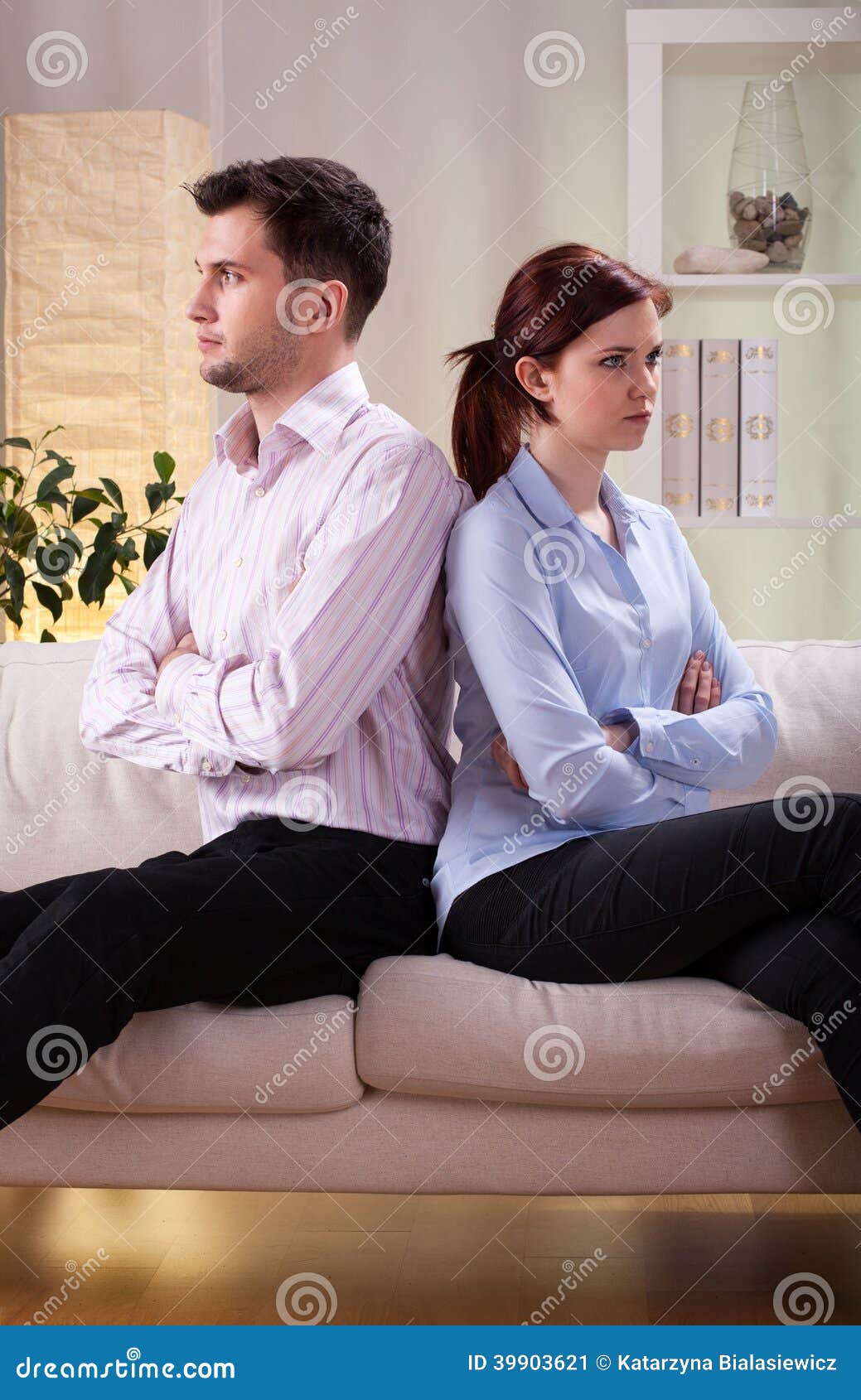 Couple Sitting Back To Back Stock Image - Image of marriage, ignore ...
