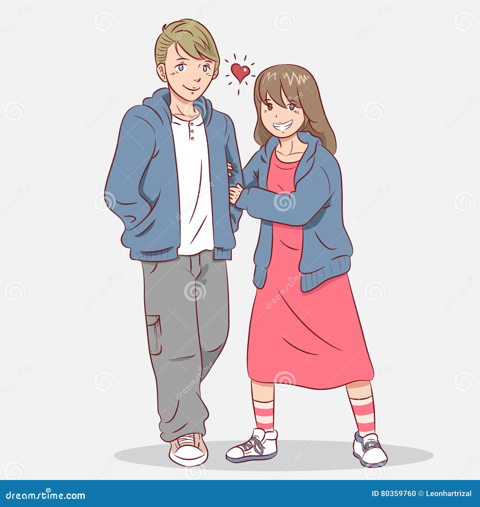 Couple smile together stock vector. Illustration of young - 80359760