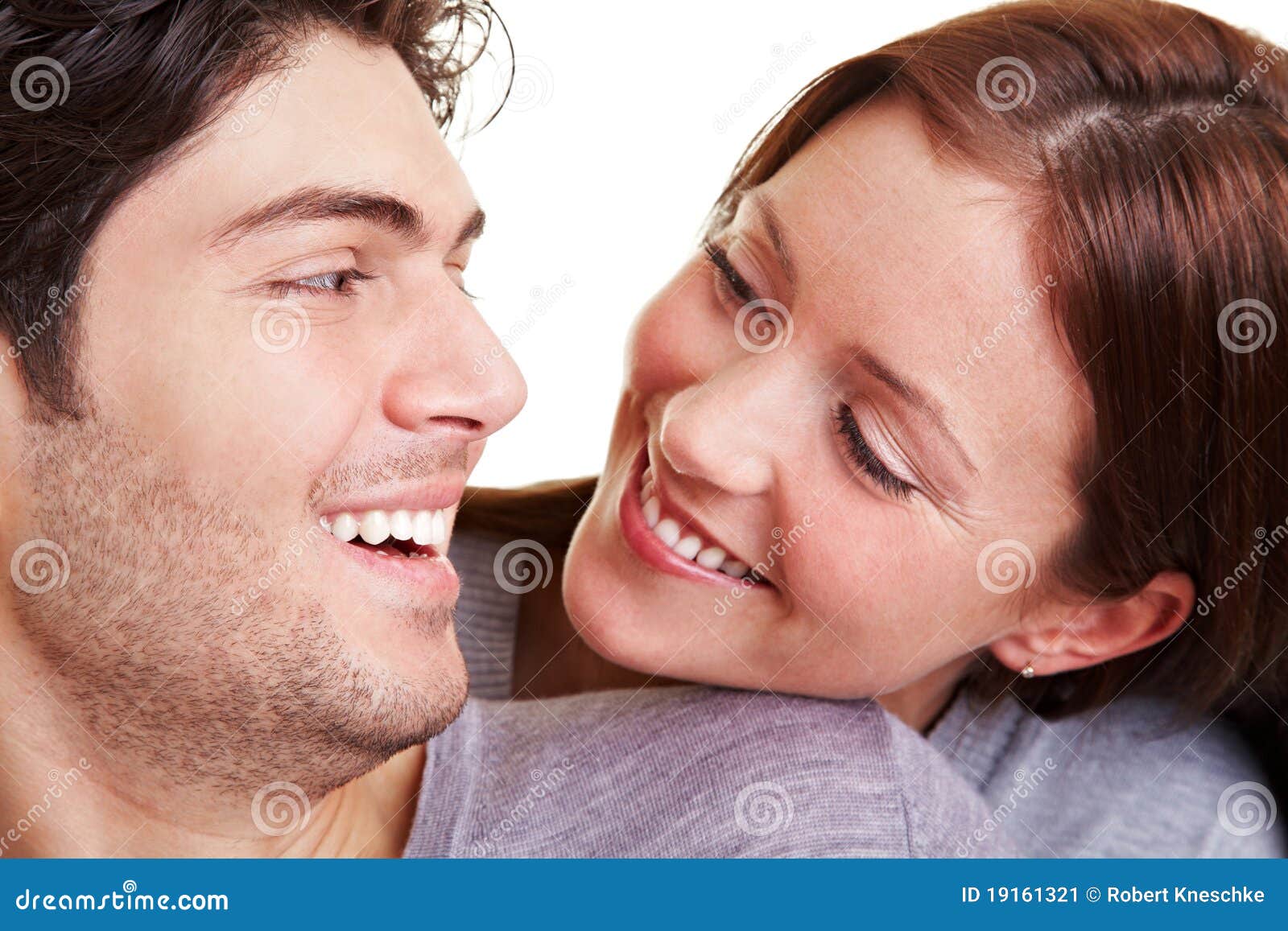 Couple Smiling At Each Other Stock Image Image Of Female Affection