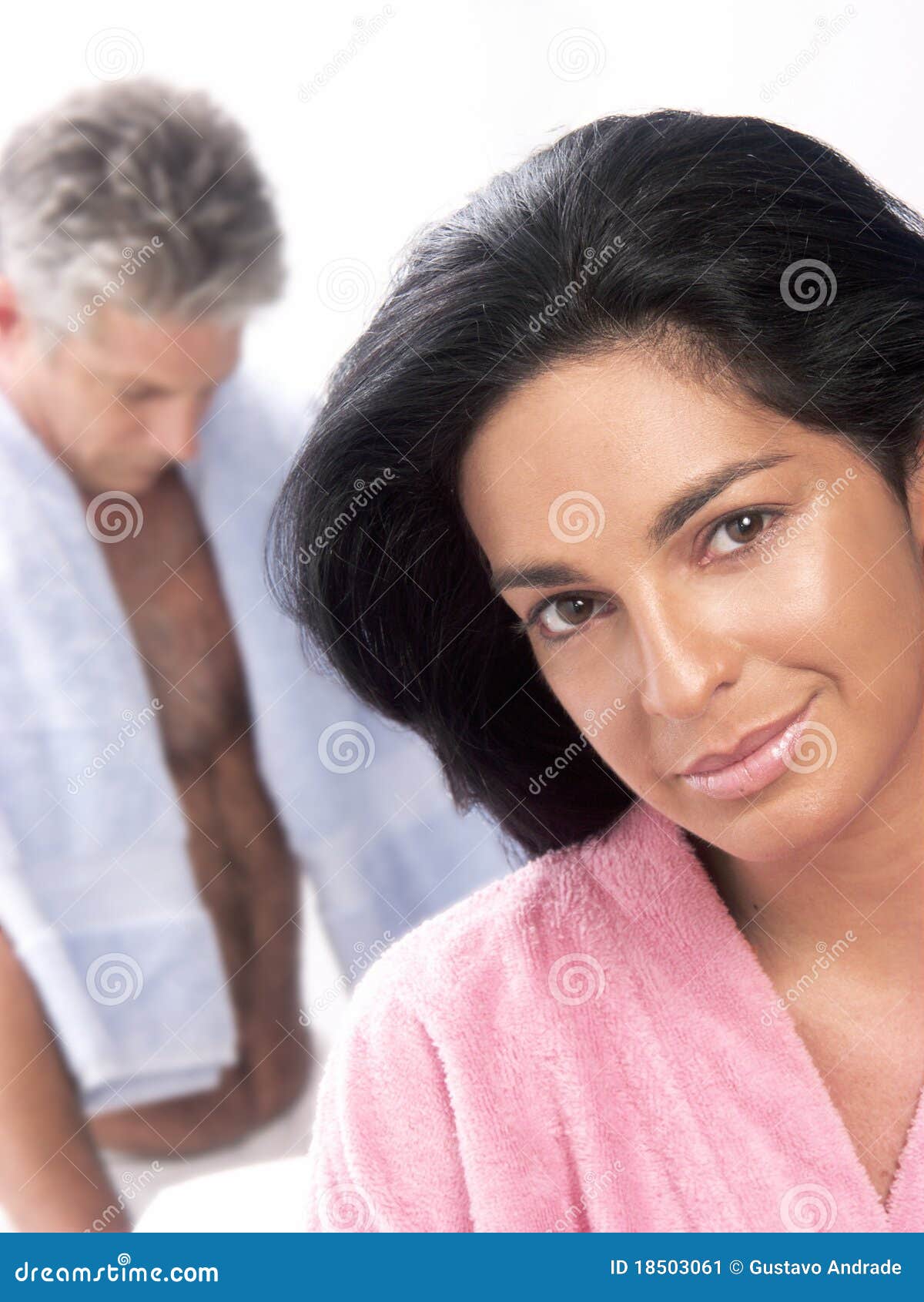 Couple and spa. stock image. Image of positive, latino - 18503061
