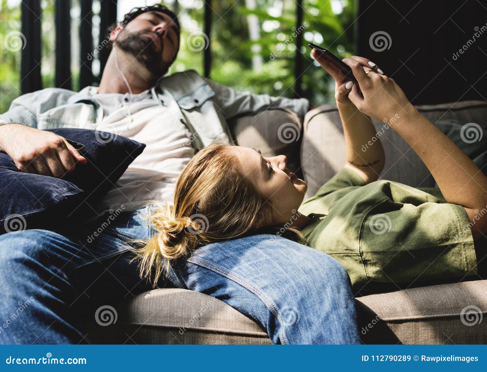 Couple Spending the Weekend Together Stock Image - Image of house ...