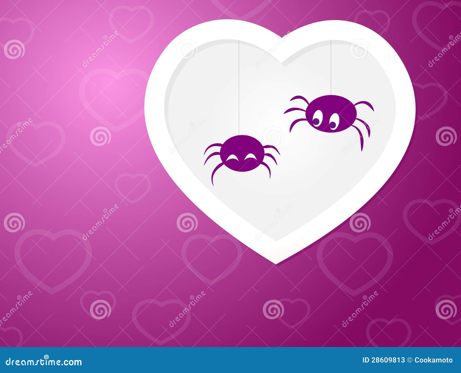 Couple of spiders in love stock vector. Illustration of heart - 28609813