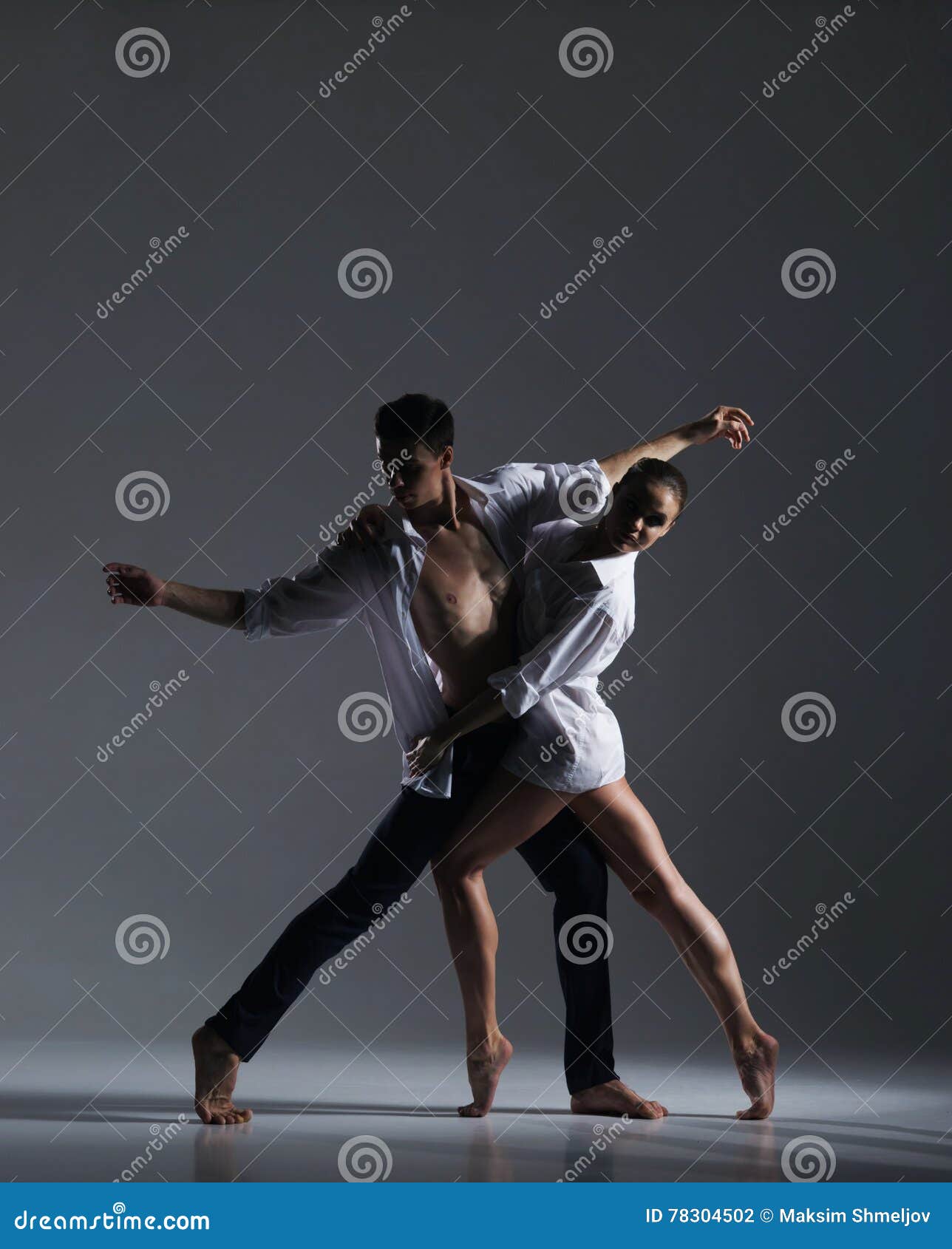 Couple of Sporty Ballet Dancers in Art Performance Stock Photo - Image ...