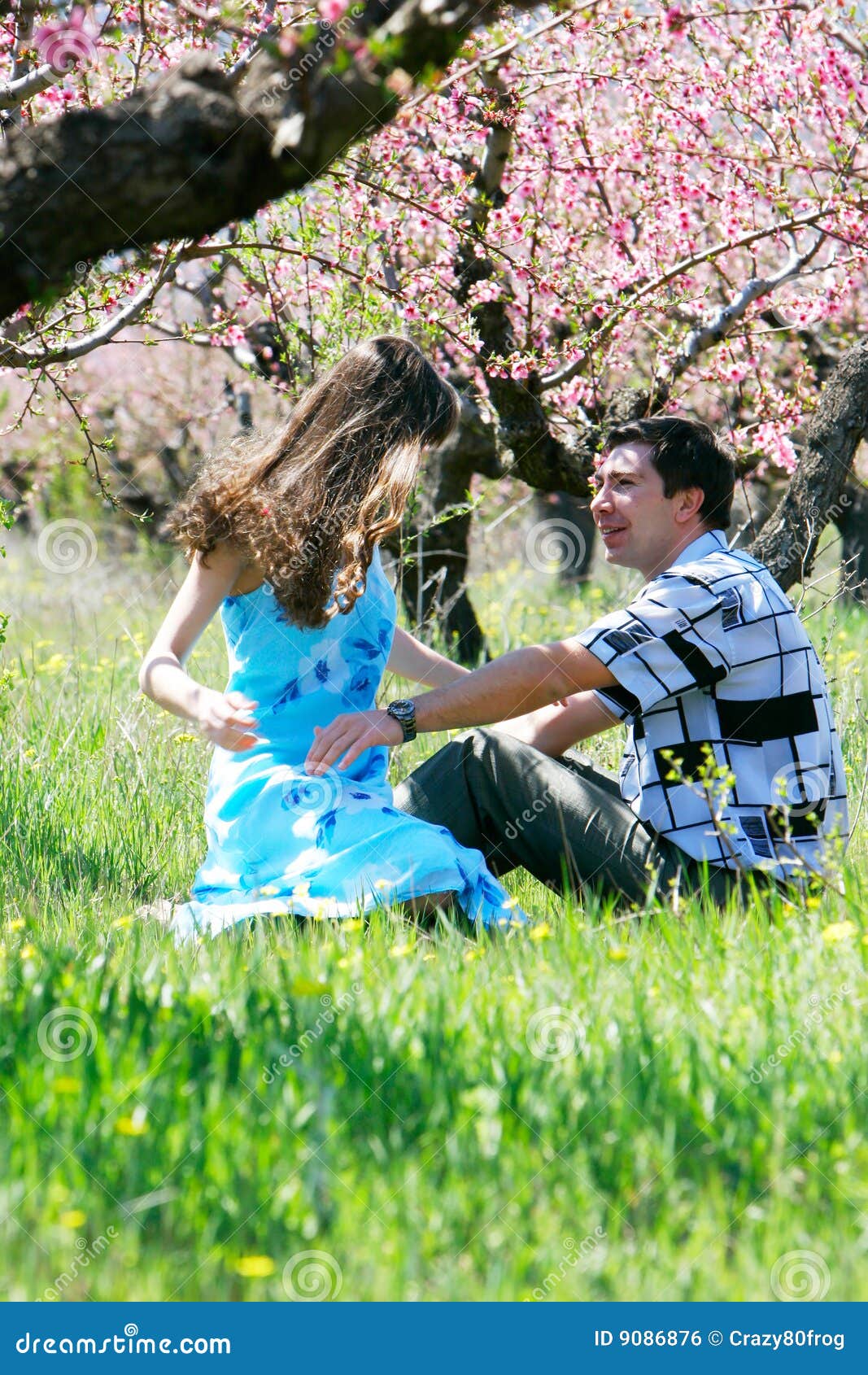 Couple in spring garden stock photo. Image of natural - 9086876