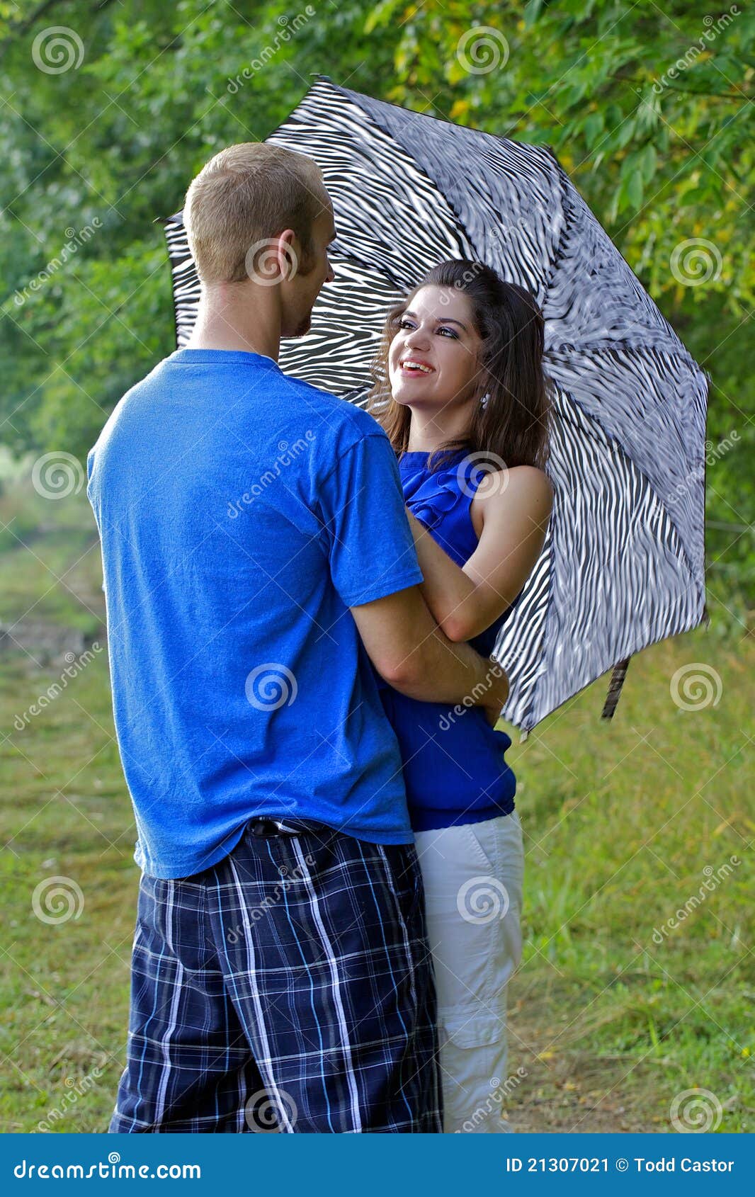 Couple Standing with Arms Around Each Other Stock Image - Image of ...