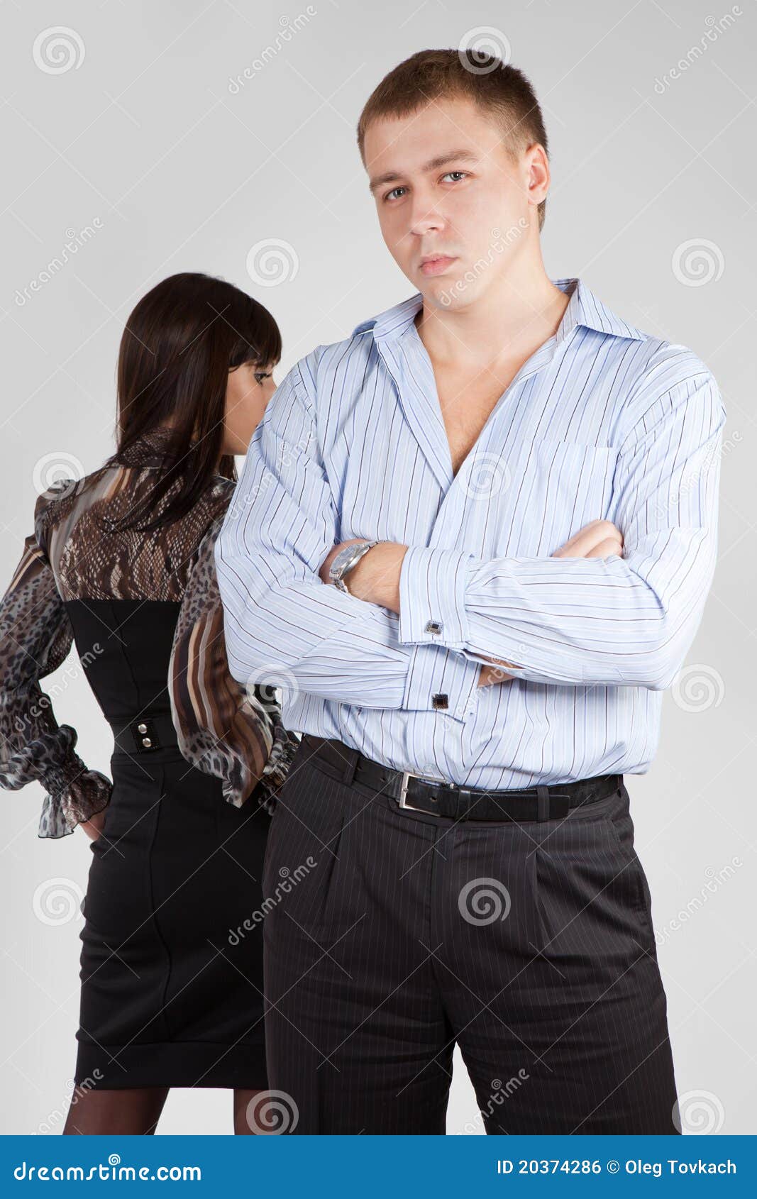 Couple Standing Back To Back Stock Photo - Image of beauty, light: 20374286