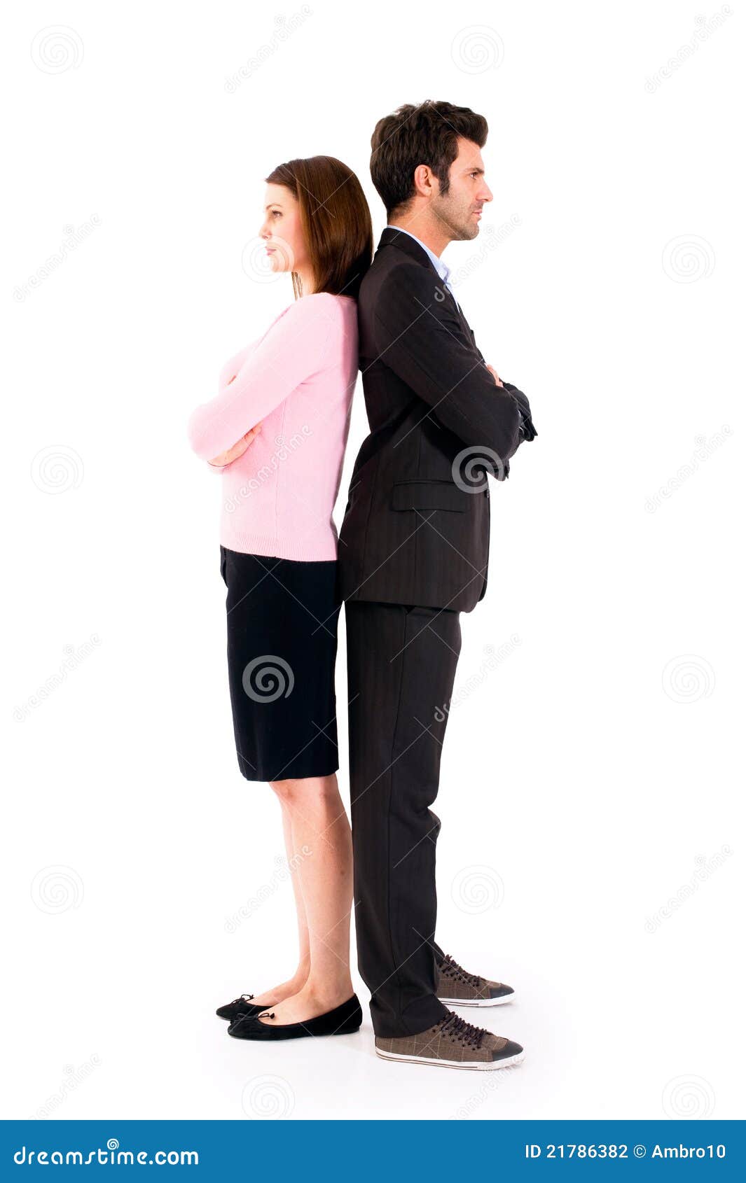 Couple Standing Back To Back Stock Photography - Image: 21786382