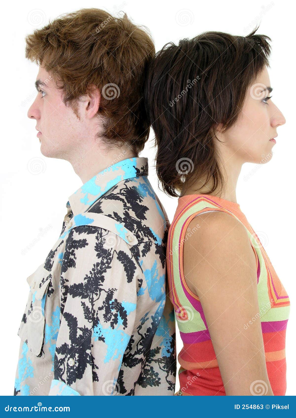 Couple Standing Back To Back Stock Image - Image of back, couple: 254863