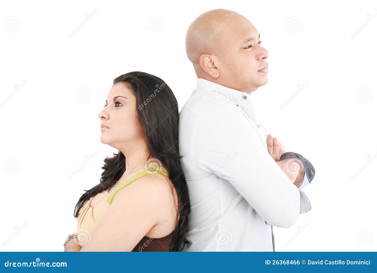 Couple Standing Back To Back Stock Photo - Image of looking, modern ...