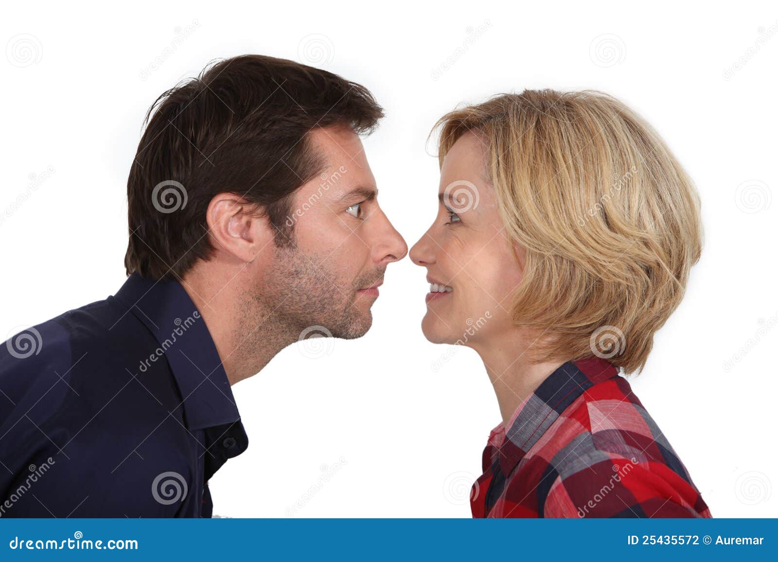 Couple stood face-to-face stock photo. Image of husband - 25435572