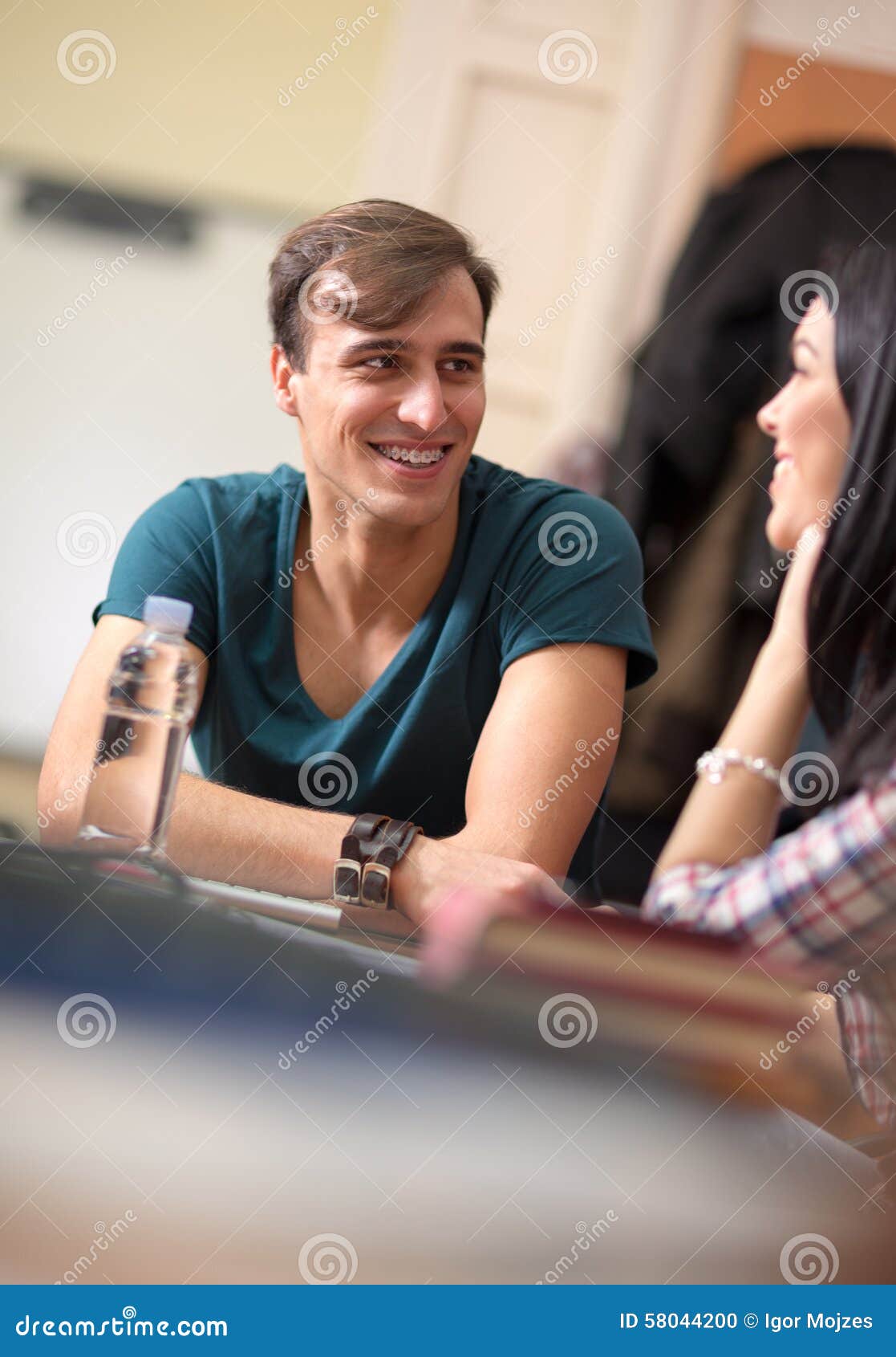 Couple of Student Socializing after Class Stock Photo - Image of ...