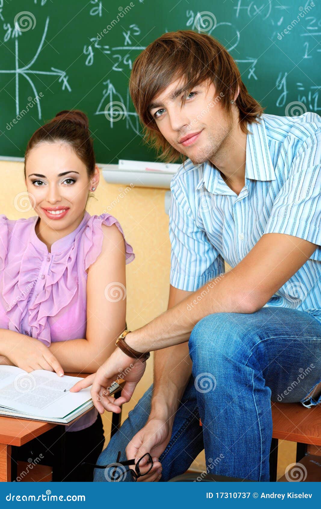 Couple of students stock image. Image of adult, female - 17310737