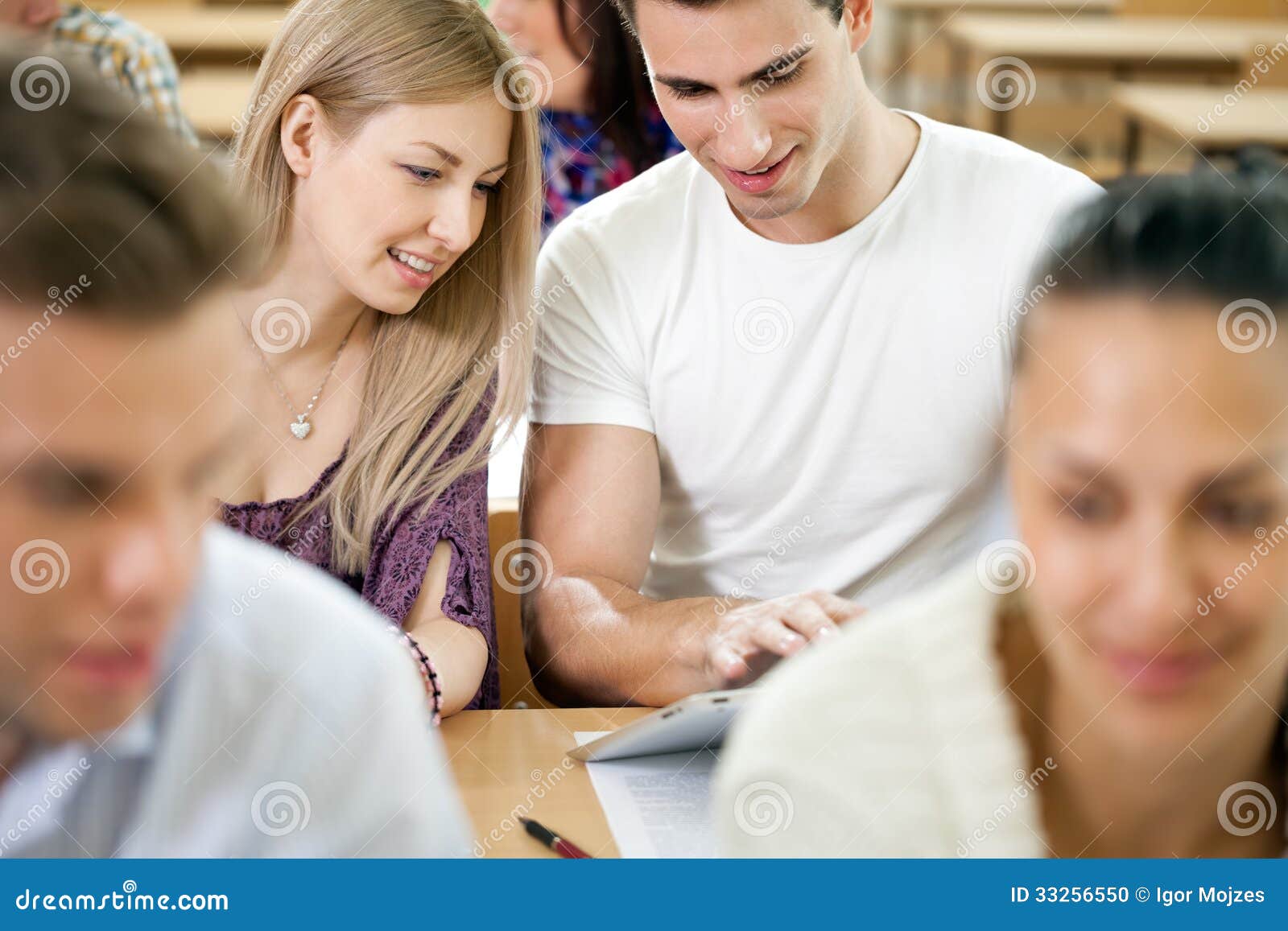 Couple students stock photo. Image of female, friendship - 33256550