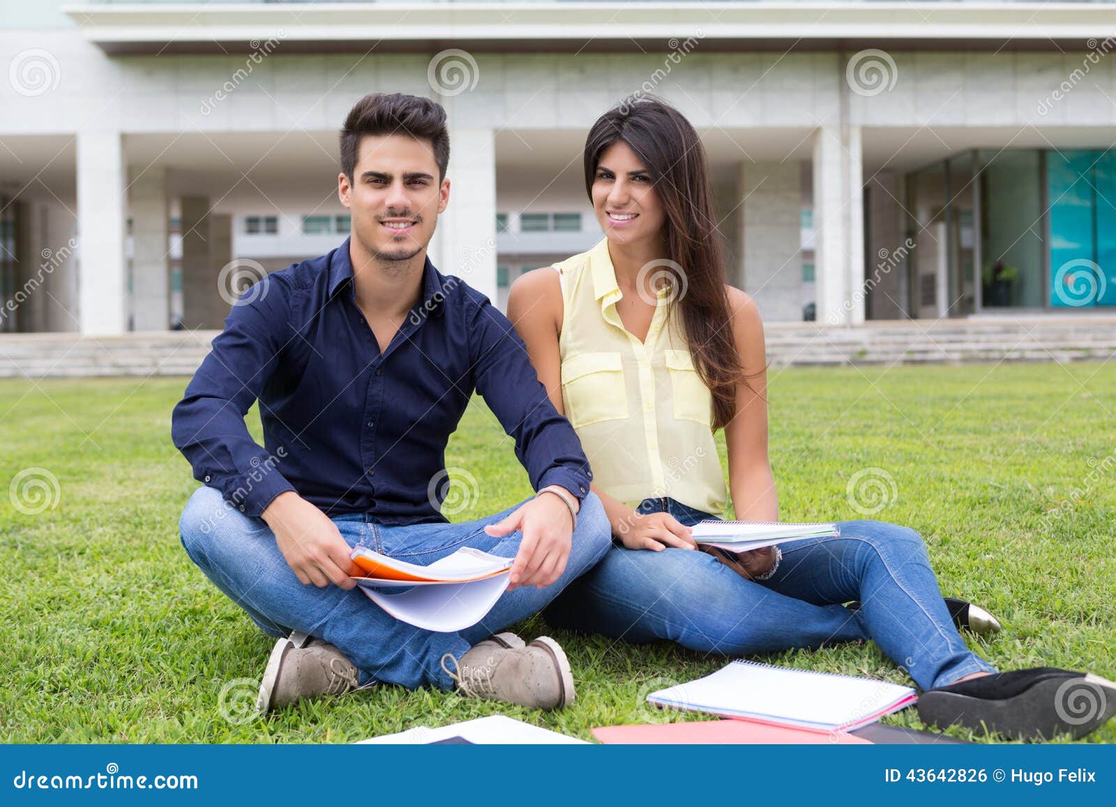 Couple of Students stock photo. Image of friendship, couple - 43642826