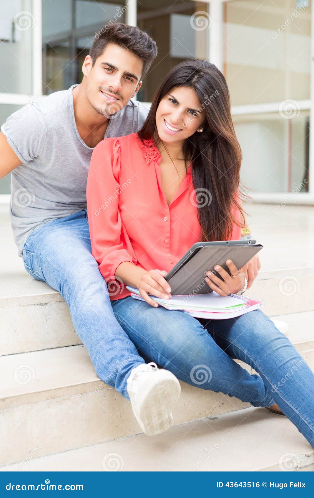 Couple of Students stock photo. Image of male, friend - 43643516