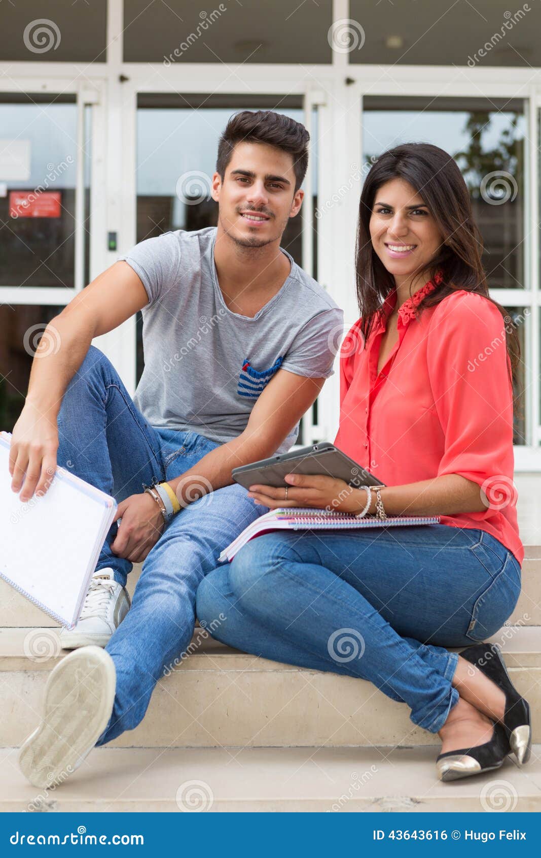 Couple of Students stock photo. Image of college, friendship - 43643616