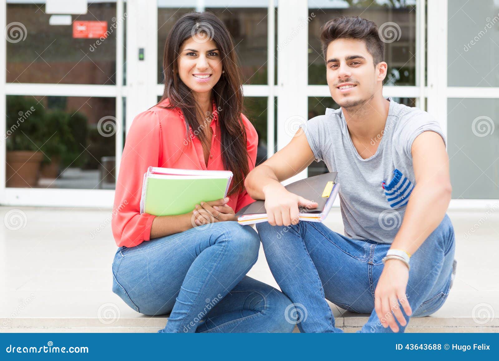 Couple of Students stock photo. Image of couple, college - 43643688