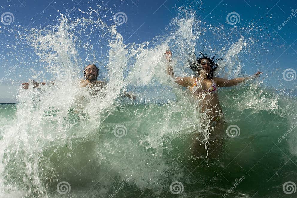 Couple summer bath stock photo. Image of enjoy, summer - 2923766