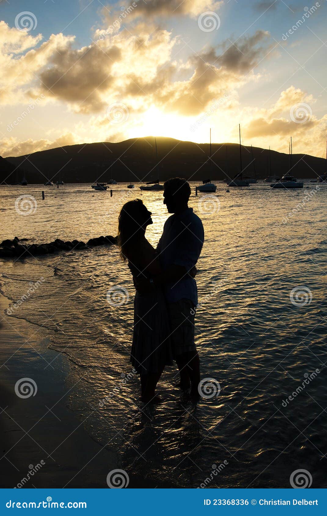 Couple at sunset stock photo. Image of lovers, love, married - 23368336