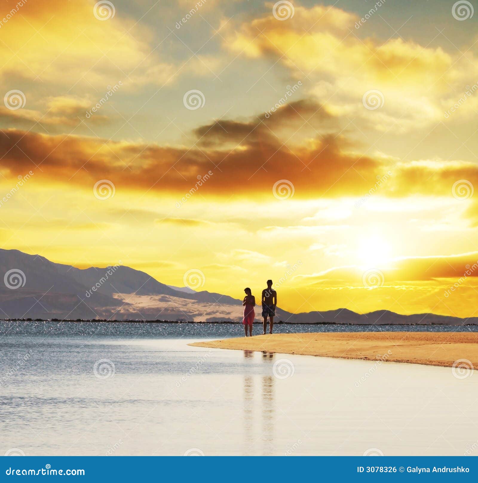 Couple on sunset stock photo. Image of joyful, happiness - 3078326