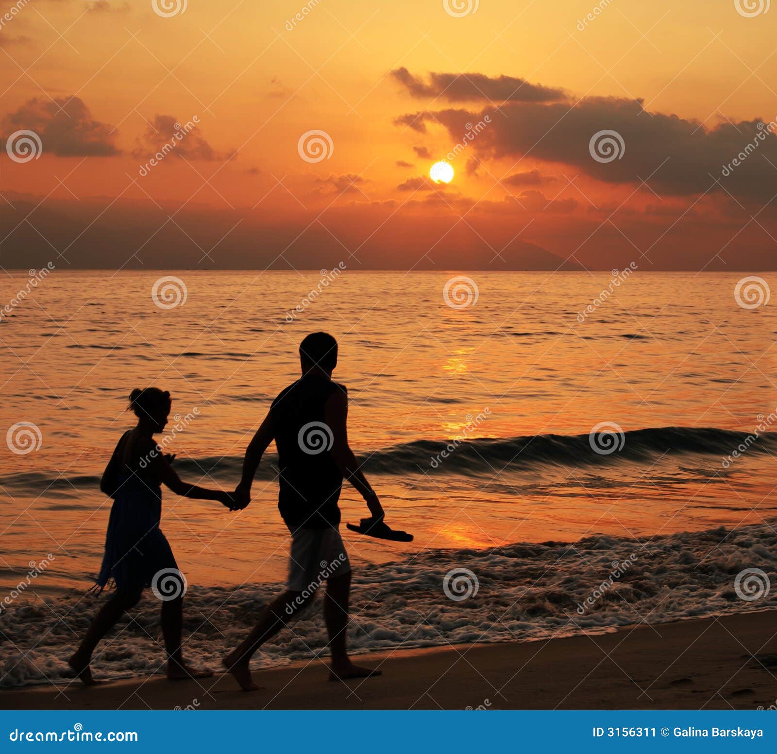 Couple at sunset stock image. Image of time, date, romantic - 3156311