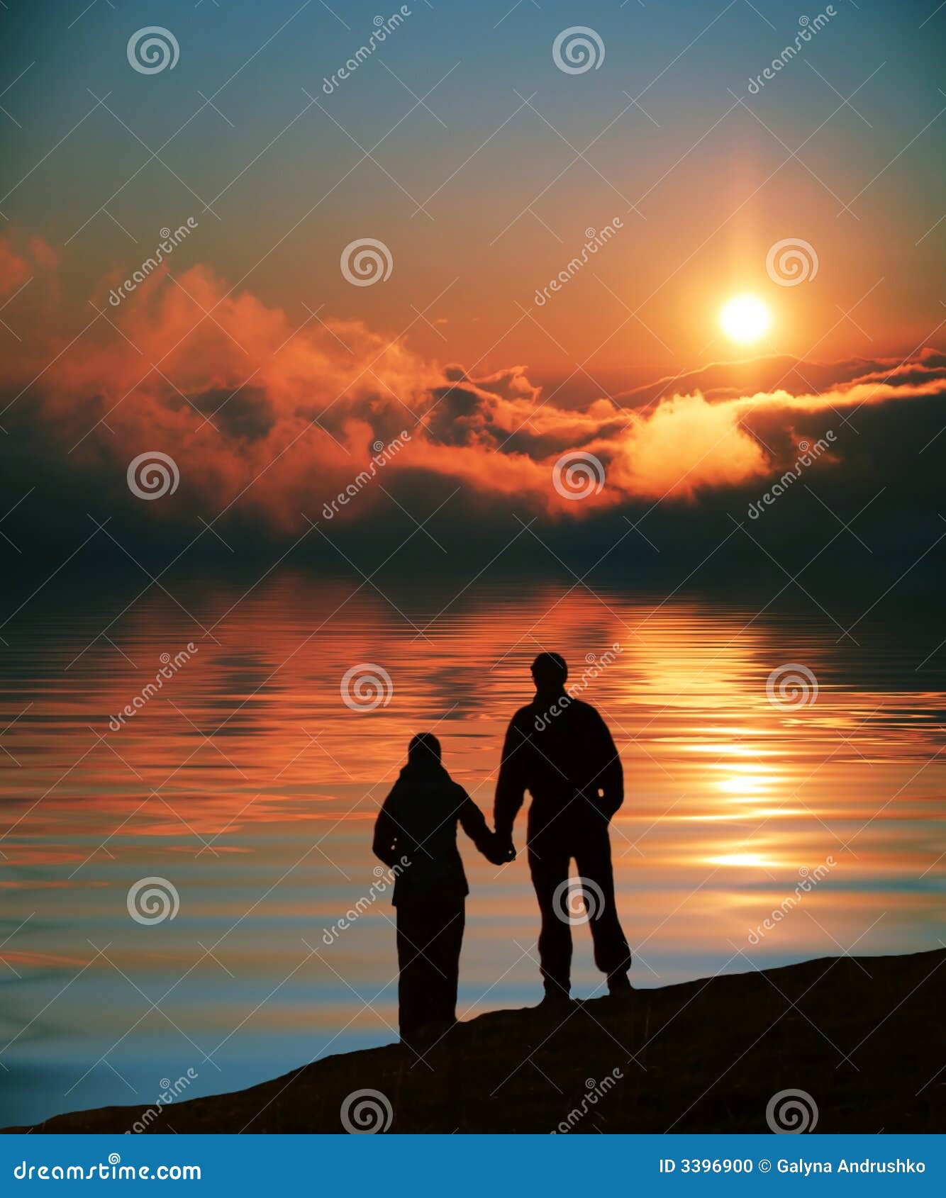 Couple on sunset stock photo. Image of sunset, person - 3396900