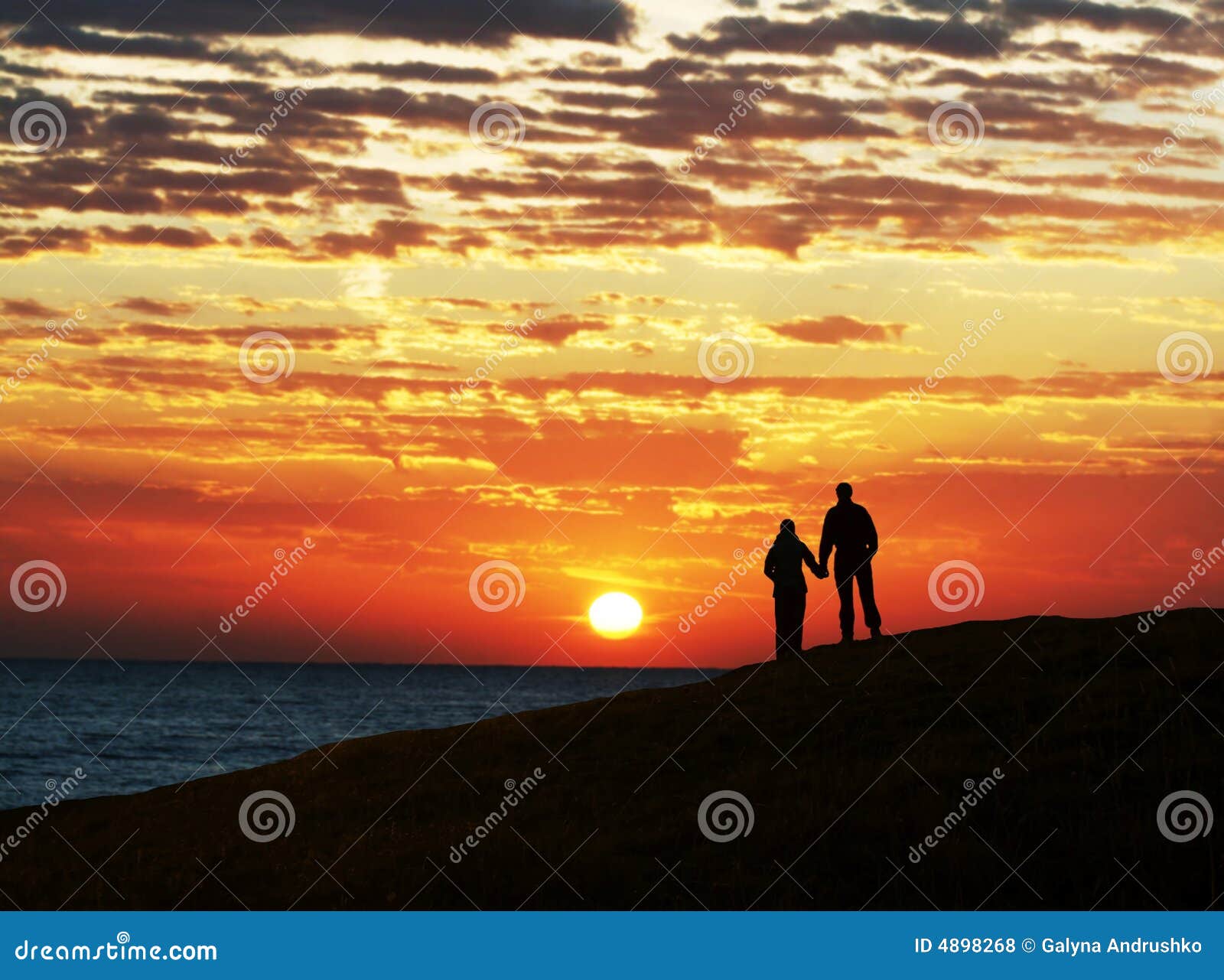 Couple on sunset stock photo. Image of enjoyment, romantic - 4898268
