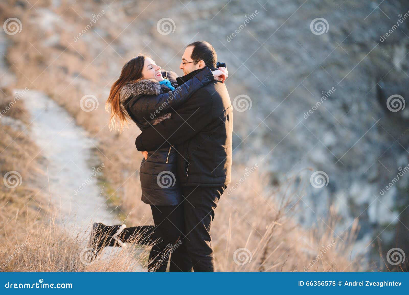 Couple in Sunset Light stock photo. Image of cheerful - 66356578