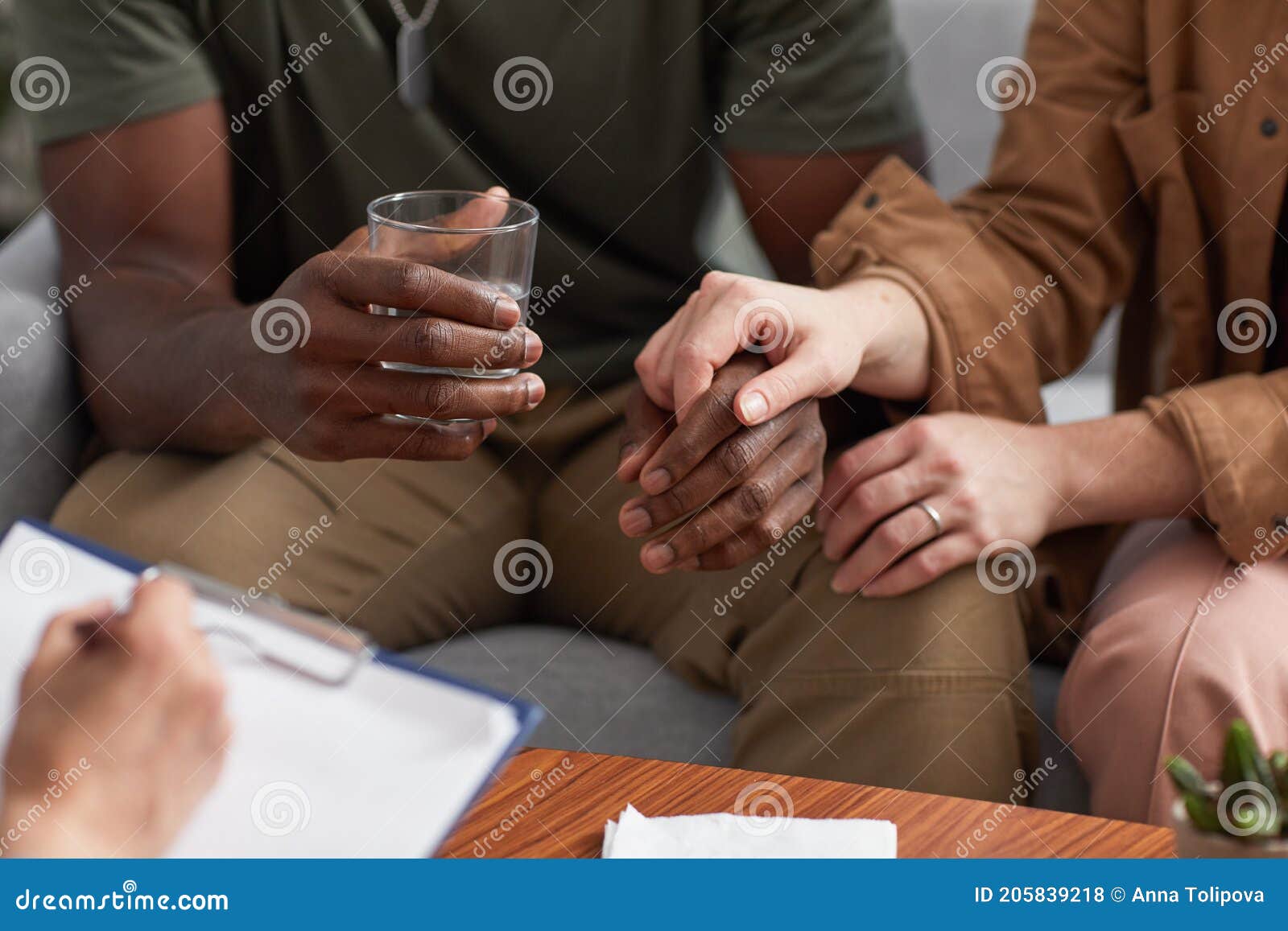 Couple Supporting Each Other Stock Photo - Image of discussion, hand ...