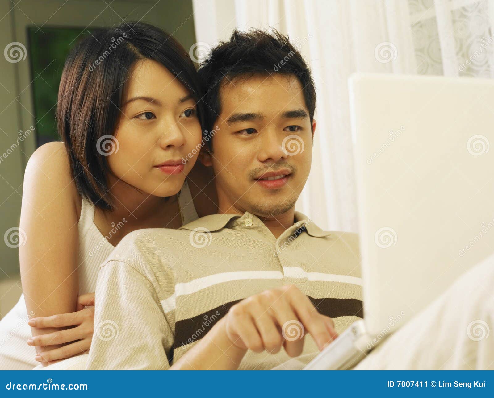 Couple is Surfing the Internet Stock Image - Image of couple ...