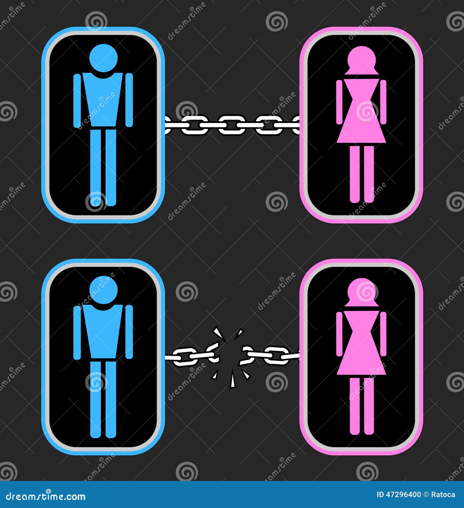Couple symbol stock vector. Illustration of woman, gender - 47296400