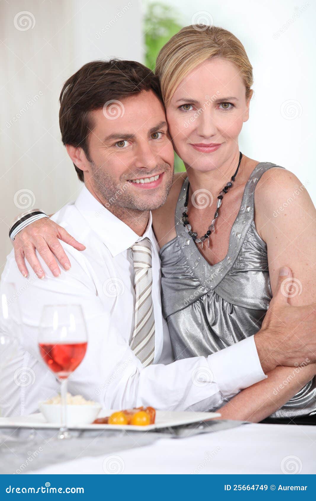 Couple at the table stock image. Image of women, pretty - 25664749