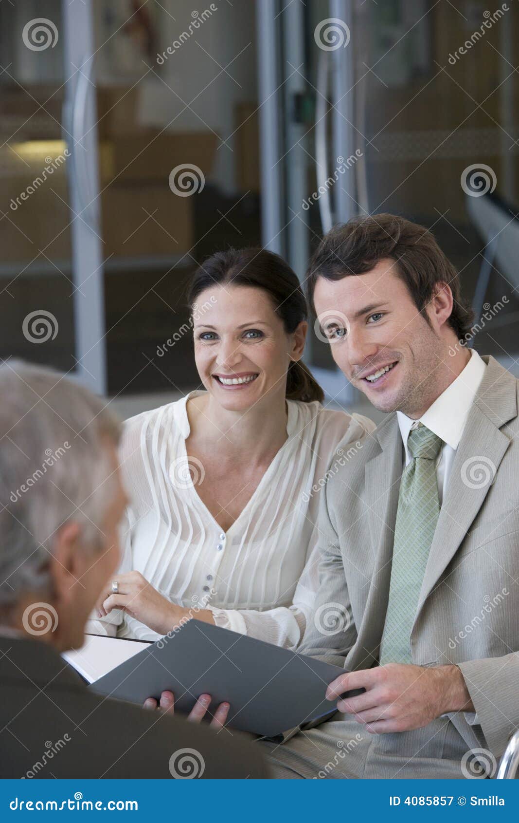 Couple Talking with a Consultant Stock Image - Image of global ...