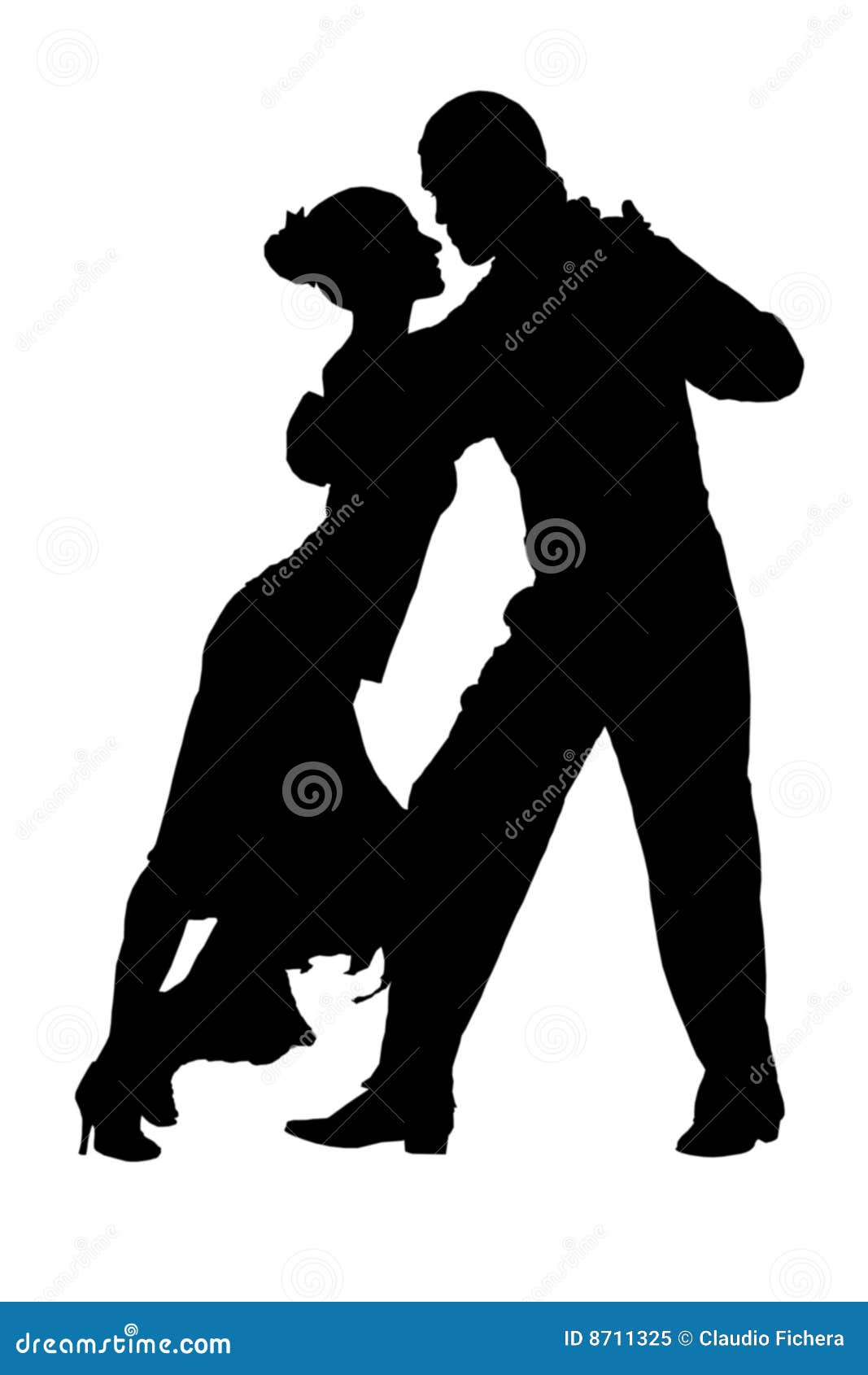 Couple of Tango Dancers Silhouette Stock Vector - Illustration of tango ...