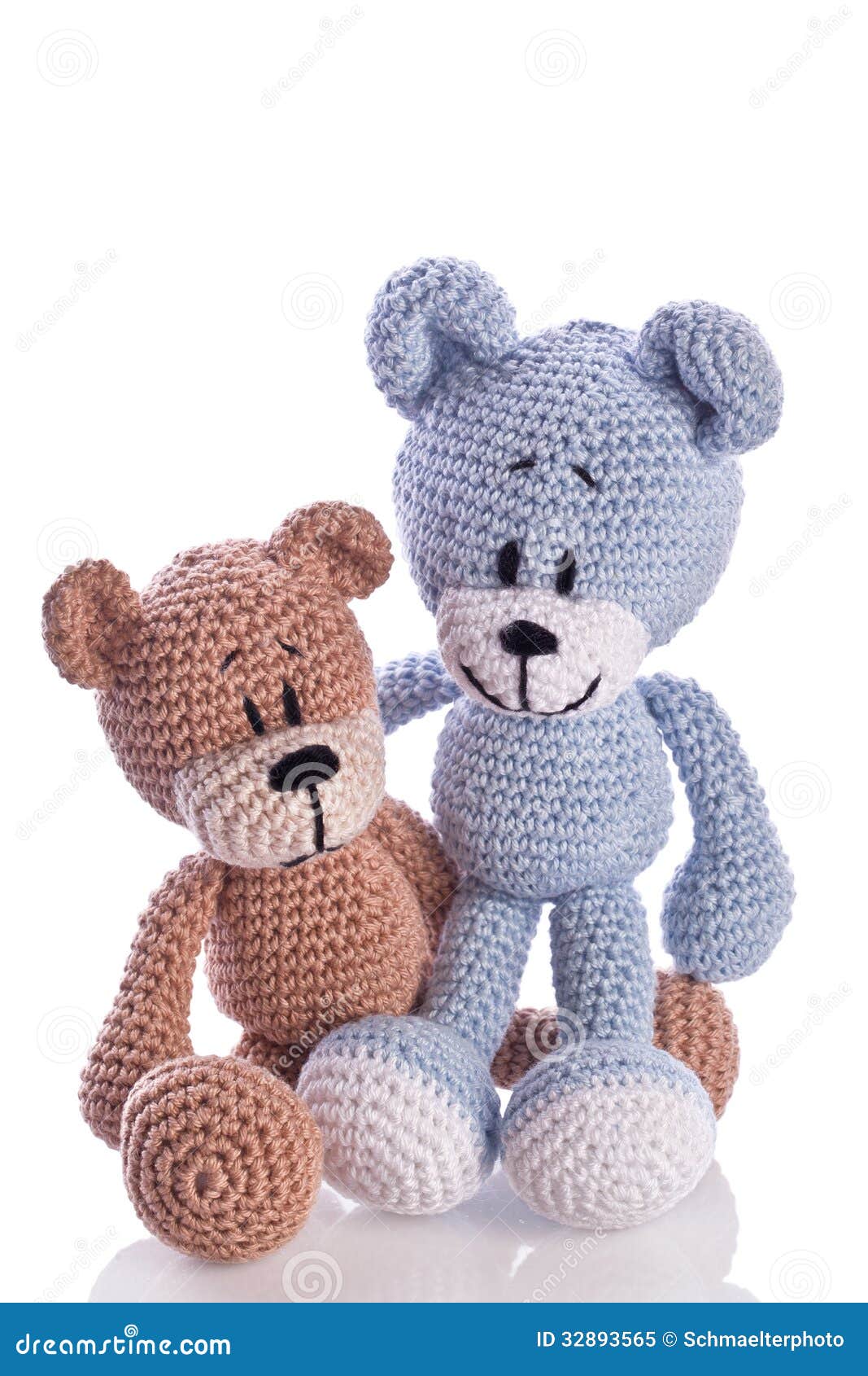 Couple of teddy stock image. Image of wool, handmade - 32893565