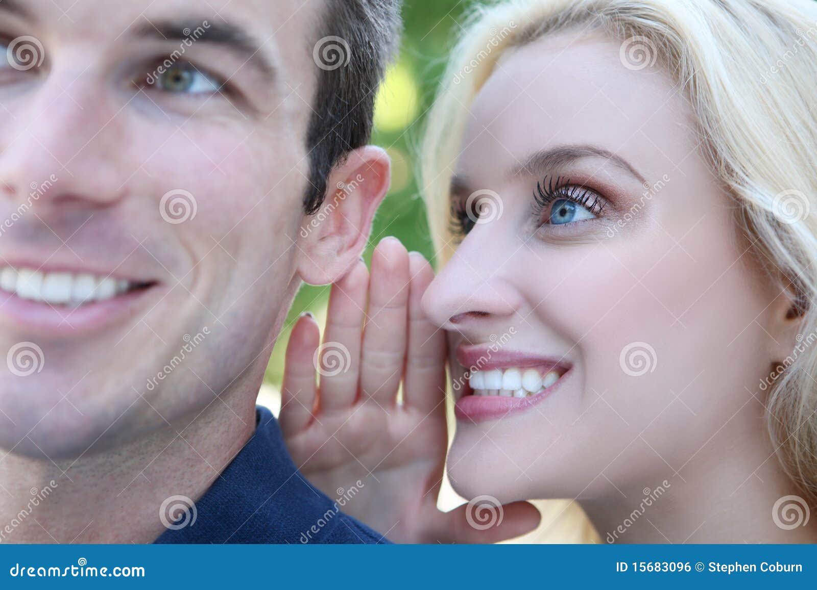 Couple Telling Secrets stock photo. Image of people, dating - 15683096