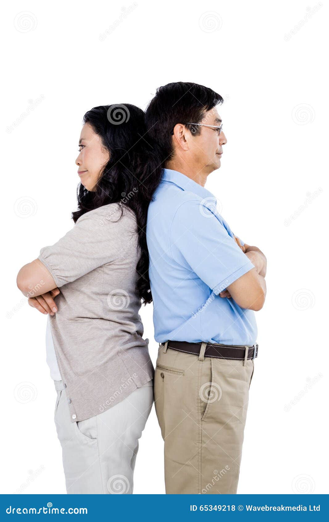 Couple with Their Backs To Each Other Stock Photo - Image of male ...