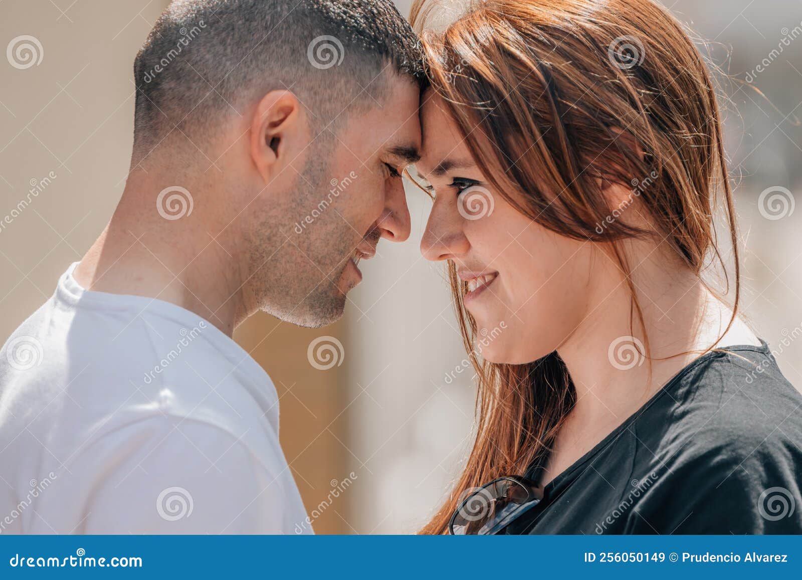 Couple with Their Heads Together Stock Image - Image of date ...