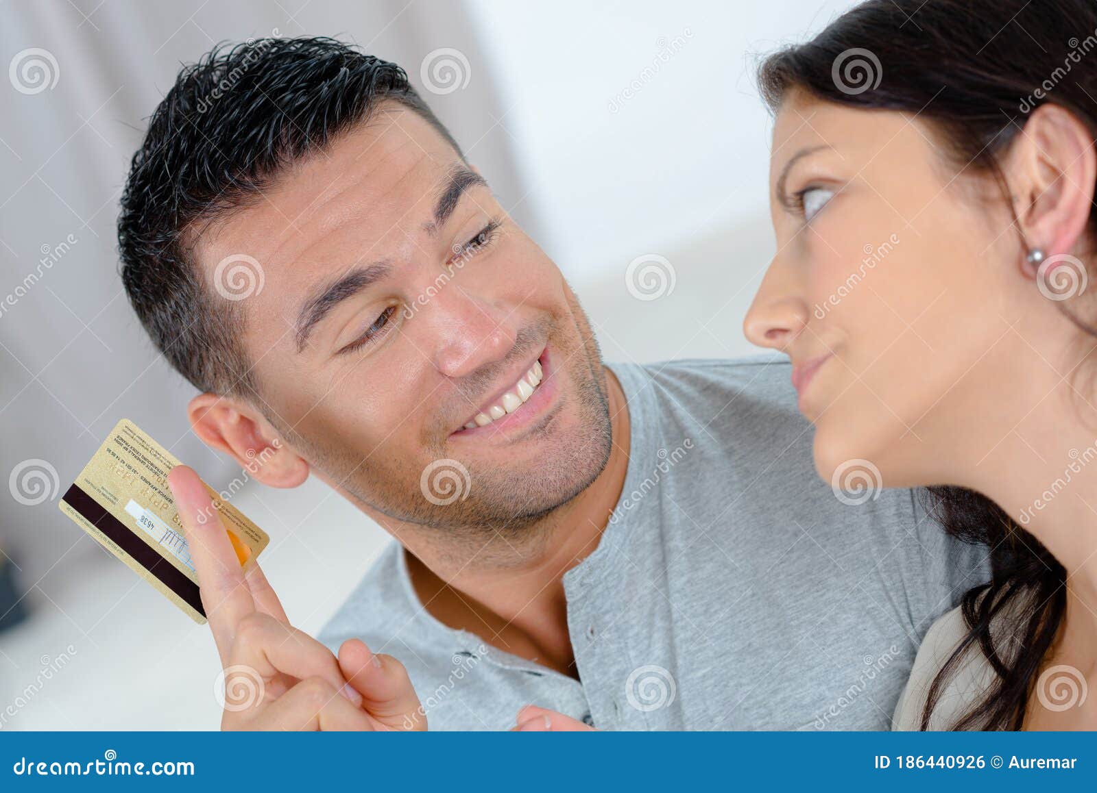 Couple about To Use Their Credit Card Stock Photo - Image of lifestyle ...