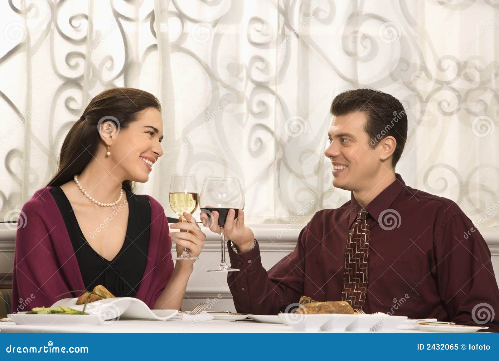 Couple toasting stock image. Image of fine, girlfriend - 2432065