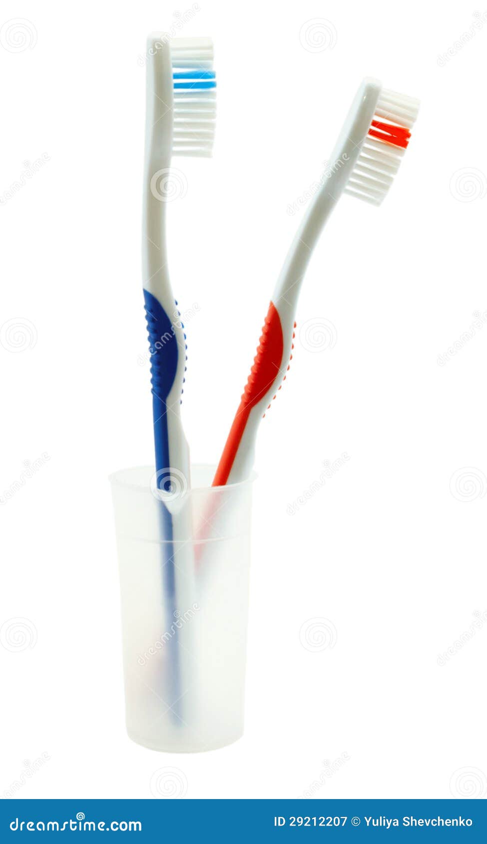 The Couple of the Toothbrushes in the Cup Stock Image - Image of family ...