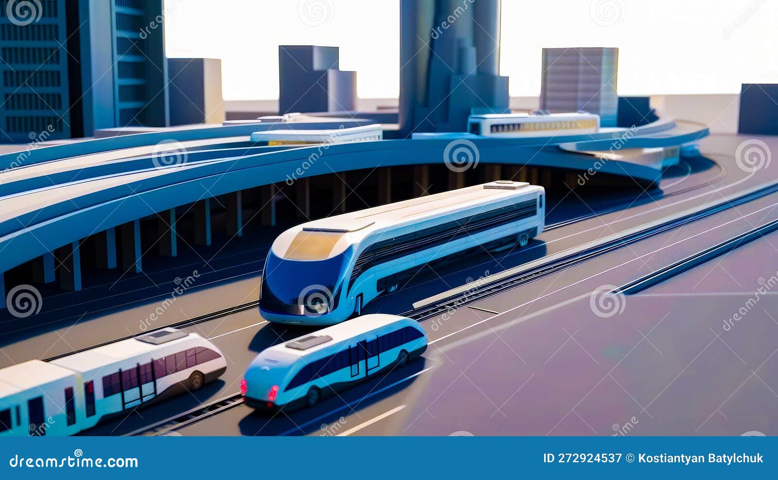 Couple of Trains that are on Track. Generative AI Stock Illustration ...