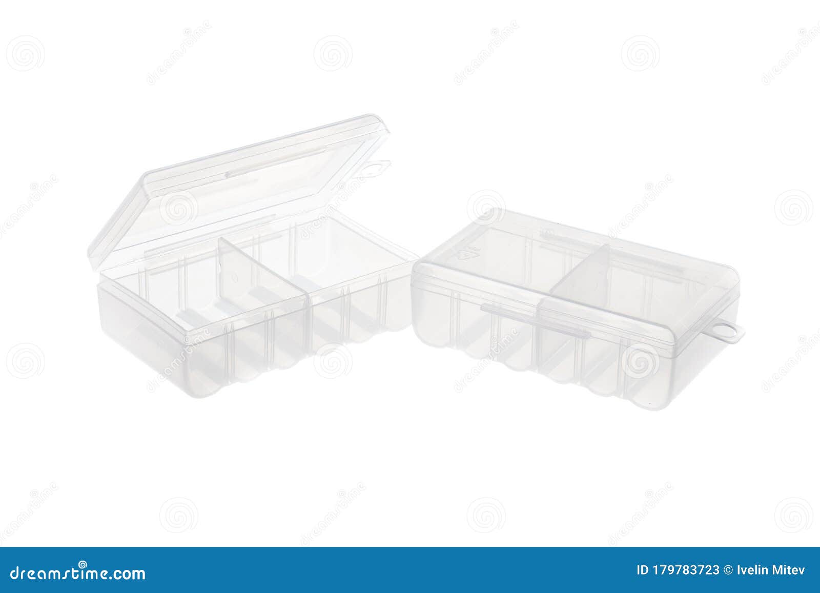 Couple of Transparent Double a Battery Case Holder, Isolated on White ...