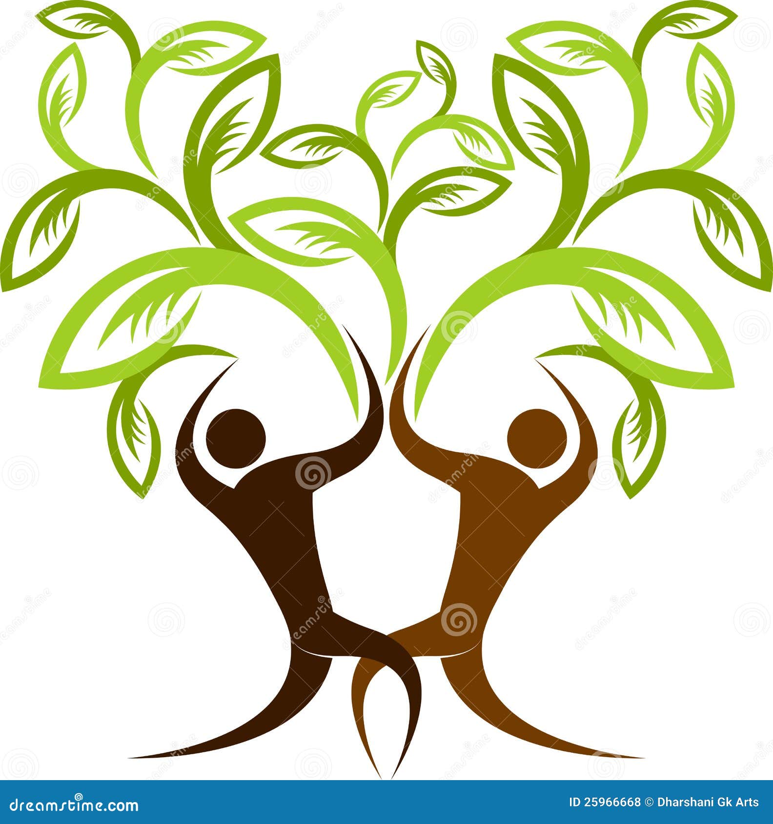 Couple tree stock vector. Illustration of environment - 25966668