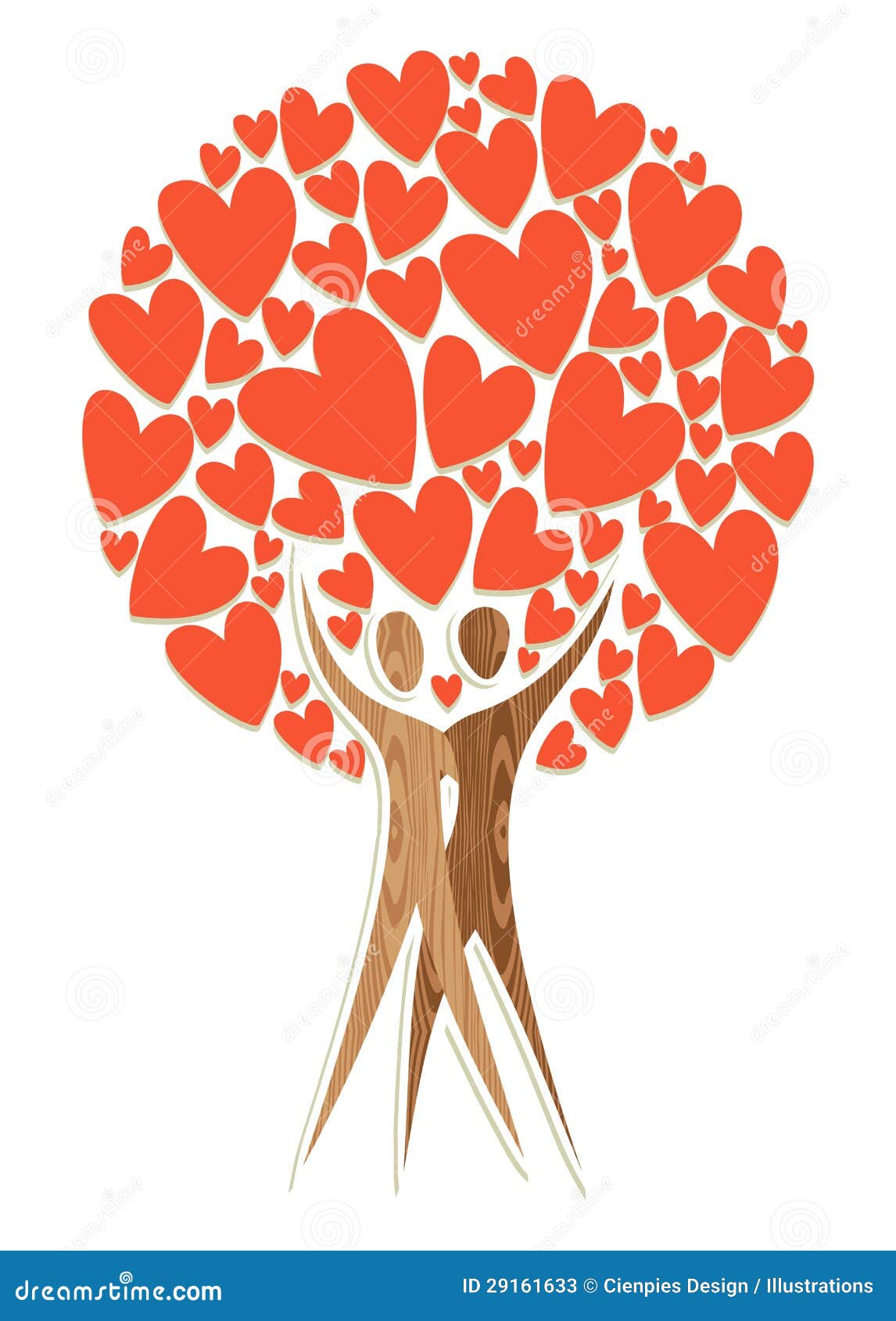 Couple tree of love stock vector. Illustration of fall - 29161633