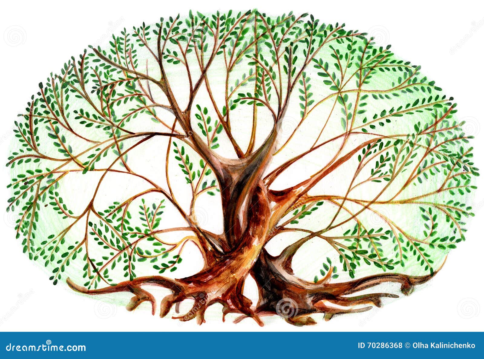 Couple of trees stock illustration. Illustration of nature - 70286368