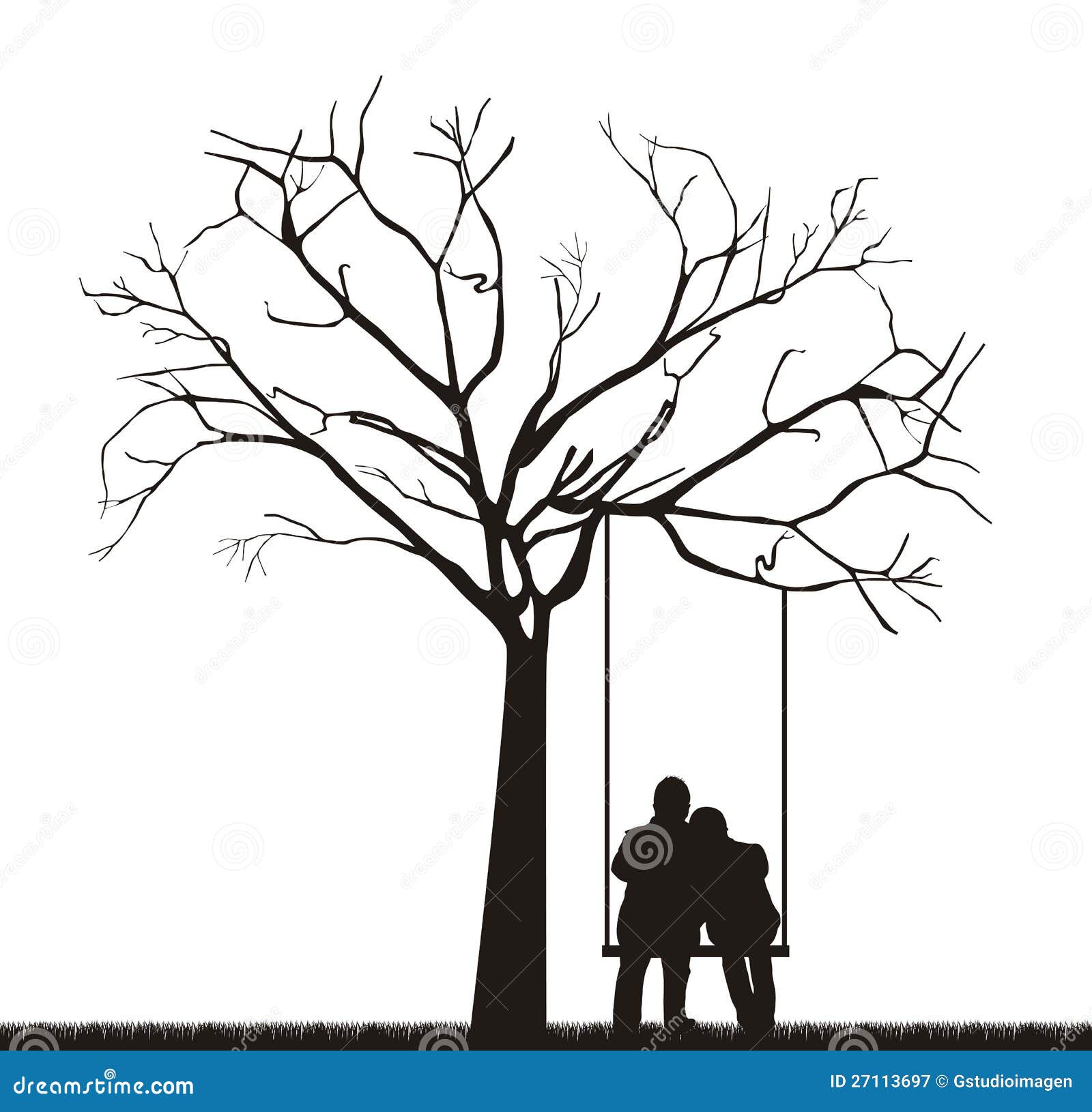 Couple Tree Pose Yoga 7 Chakra Vector Flower Floral Drawing Hand Drawn ...