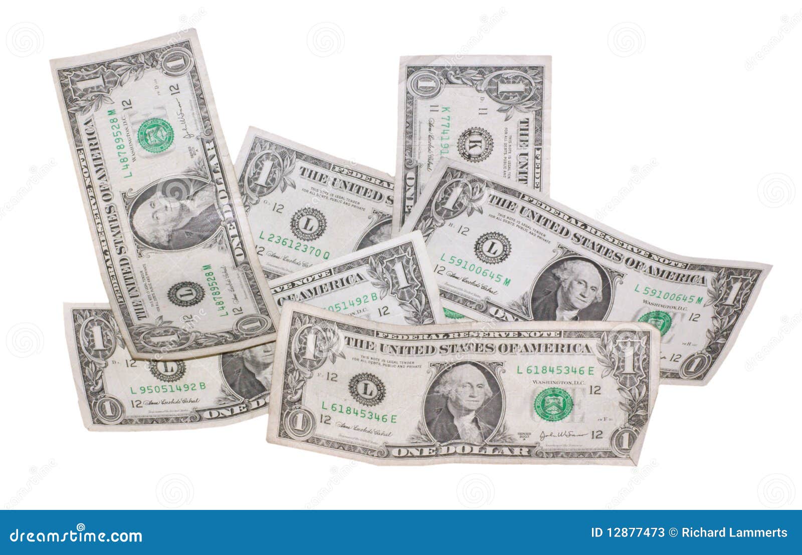 Couple Of Used Dollars Stock Photos - Image: 12877473