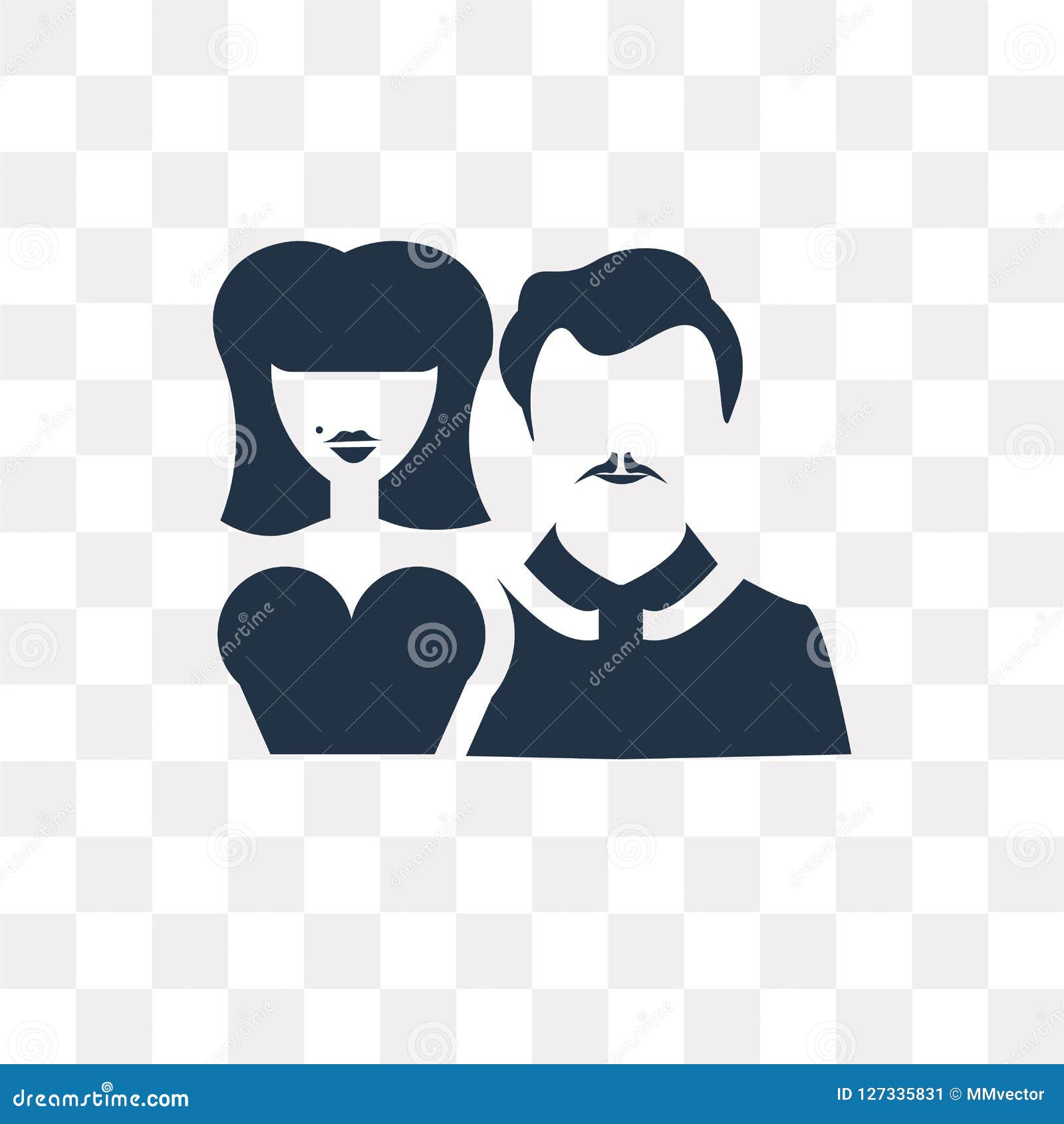 Couple Vector Icon Isolated on Transparent Background, Couple T Stock ...